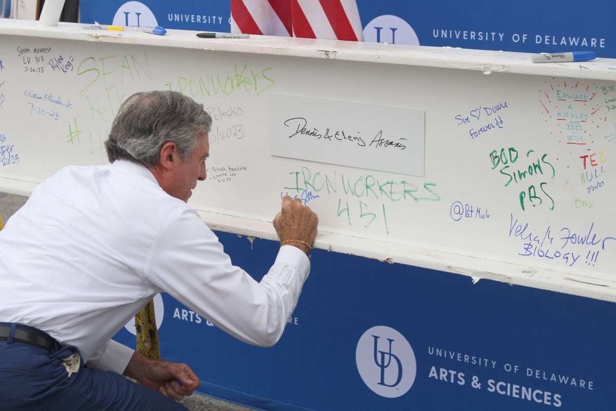 Building X UD lab construction marks milestone