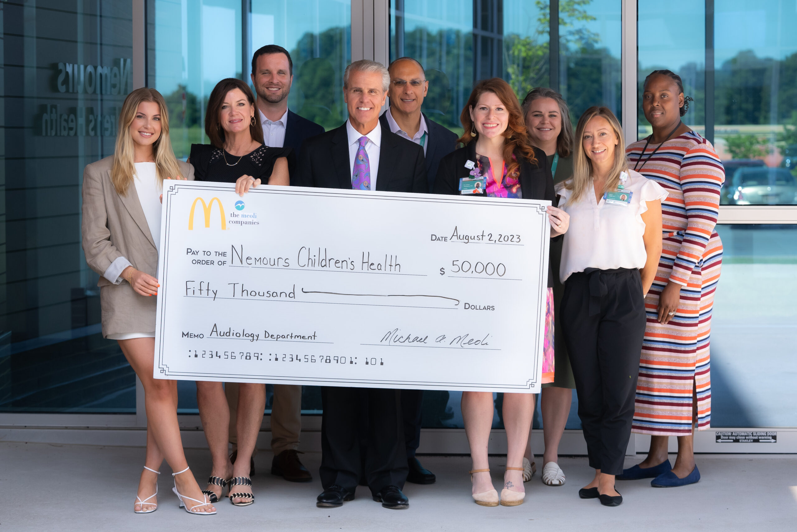 Meoli Family donates $50K to Nemours Children’s Health - Delaware ...