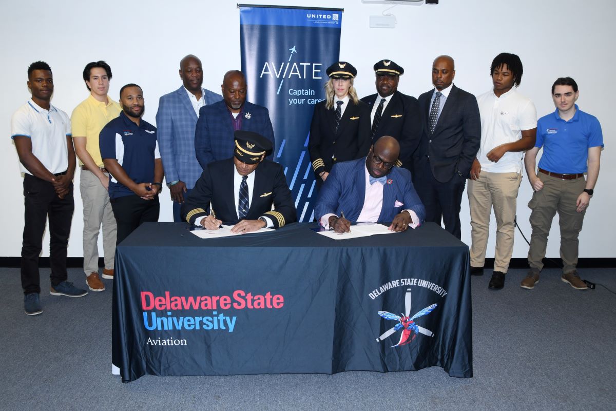 Delaware State University inks training deal with United Airlines
